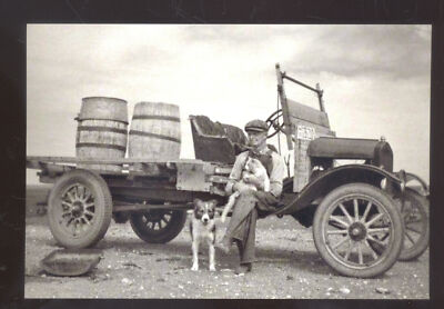 REAL PHOTO WHEELOCK NORTH DAKOTA ND FARM FARMING TRUCK DOG POSTCARD ...