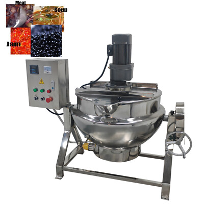 26.5Gallon Electric Cooking Jacketed Kettle Sandwich Pot w/Scraper 220V ...