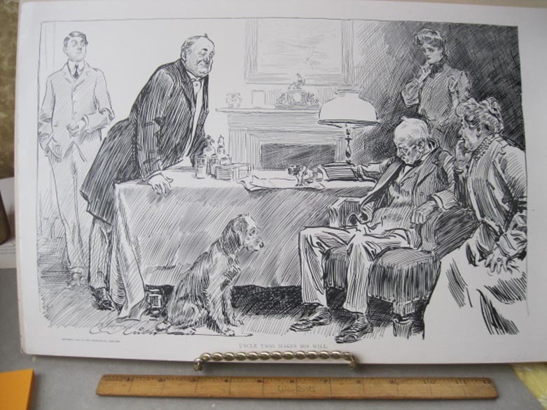 Vintage Print,UNCLE TAGG MAKES HIS WILL,Charles Dane Gibson | eBay