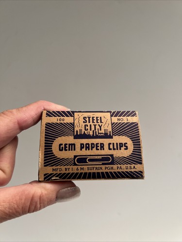 Vintage Gem No. 1 (1 .25") Paper Clips Copper Coated Rose Gold Box of ...