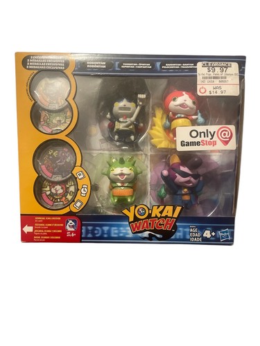 Yo-Kai Watch Set 4 Figures 4 Medals Robonyan Baddinyan Hasbro 2015 NEW ...