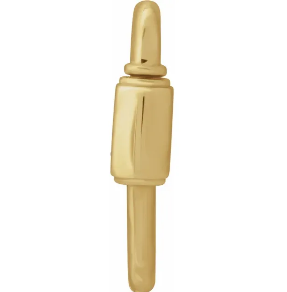 20mm 10k Yellow Gold Charm Carabiner Lock Bail Enhancer Extender ...