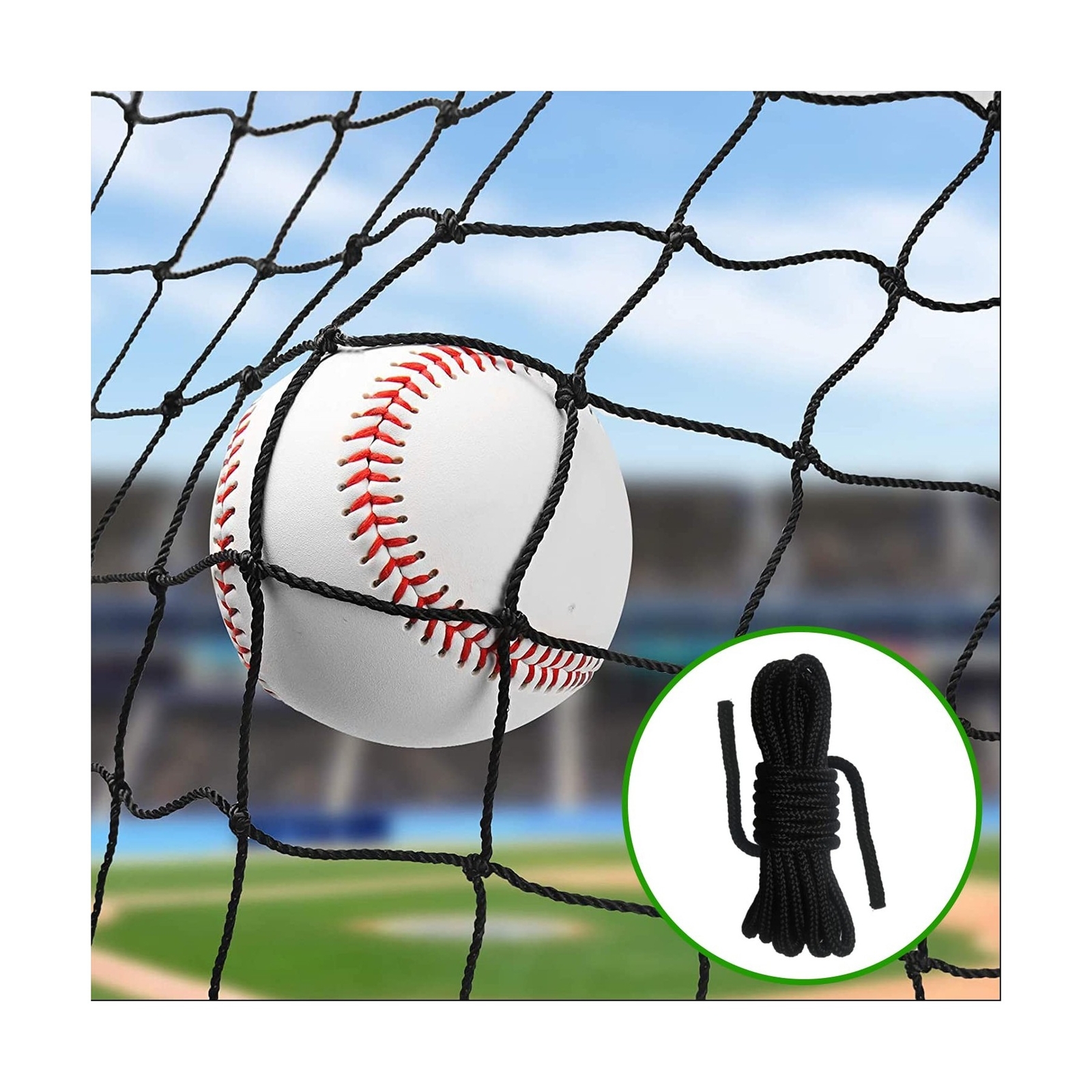 Baseball Softball Backstop Nets, Heavy Duty Sports Netting Barrier #18 ...