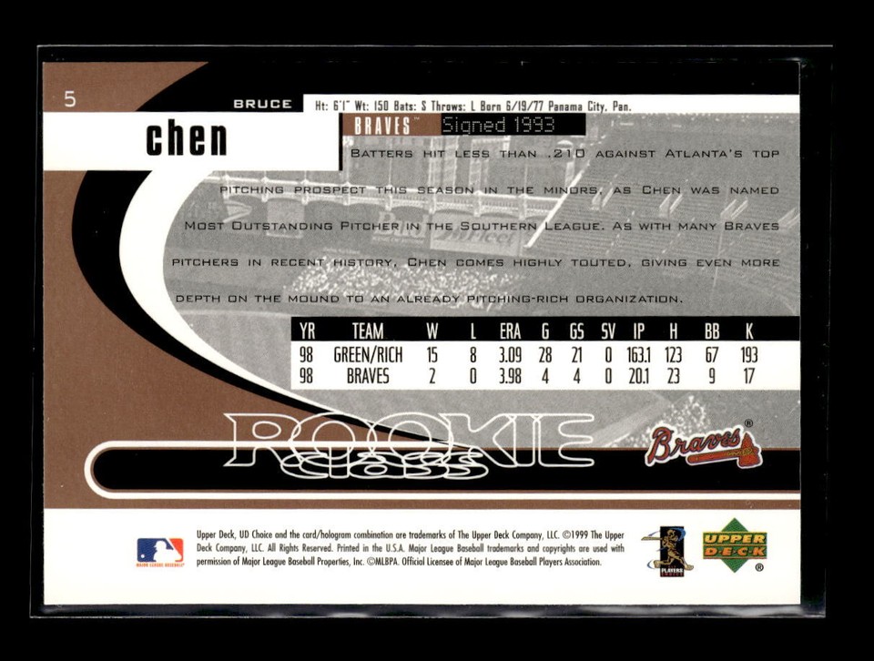 1999 UD Choice #5 Bruce Chen | eBay