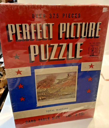 Vintage 1950’s Perfect Picture Puzzle P-50 Total Warfare WWII 375 Piece ...