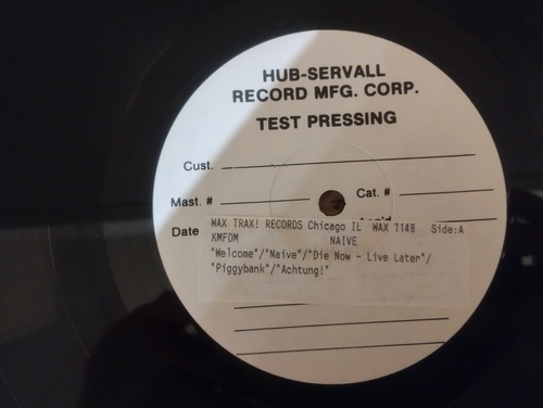 ULTRA RARE MINT Vinyl Test Pressing KMFDM- Naive LP Wax Trax! Records ...