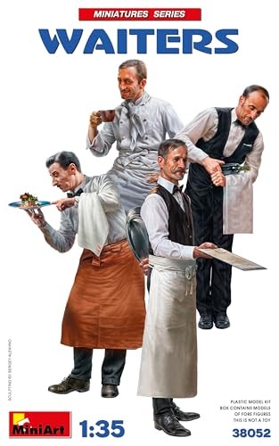 Miniart 1/35 Scale Waiter Figures (Set of 4) Plastic Model MA38052from ...