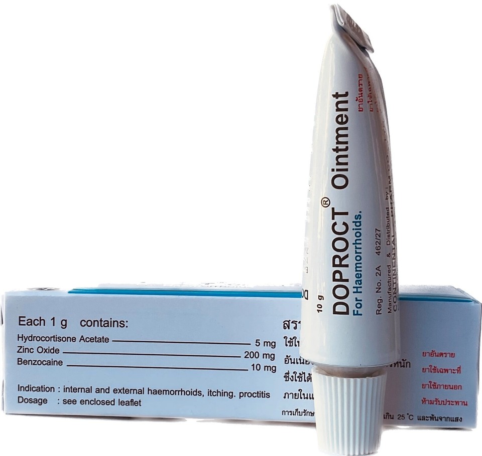 Doproct Hemorrhoid Ointment cream Hydrocortisone + Zinc Oxide. Not ...