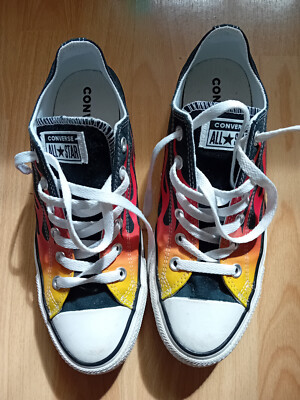 Converse Fire Flame All Star Shoe Trainer Men UK8 Woman UK10 UniSex ...