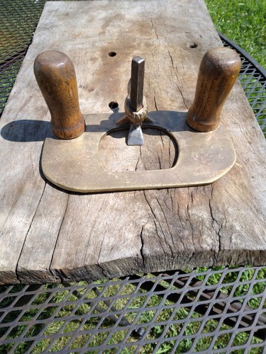 Antique Brass Sole Router Wood Plane | eBay