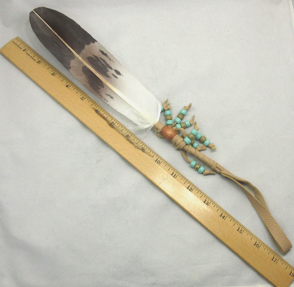 Native American Made Prayer Feather, Regalia, Hand Painted Feather, COA ...