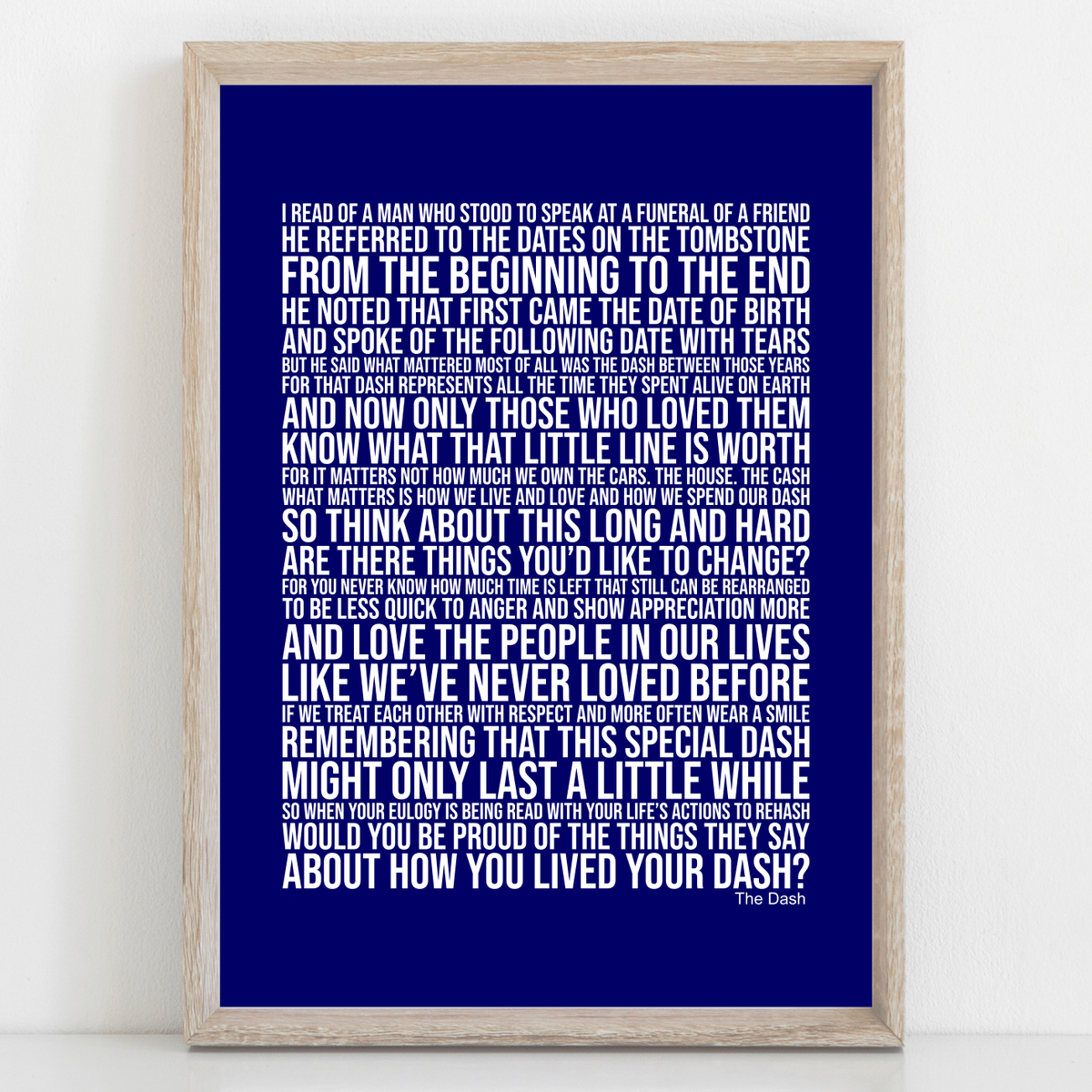 Words Of The Dash Funeral Poem In English - Infoupdate.org