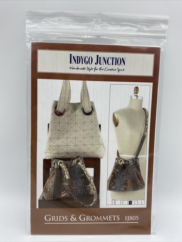 Indygo Junction Grids & Grommets Bag Purse Tote Sewing Pattern 4 Sizes ...