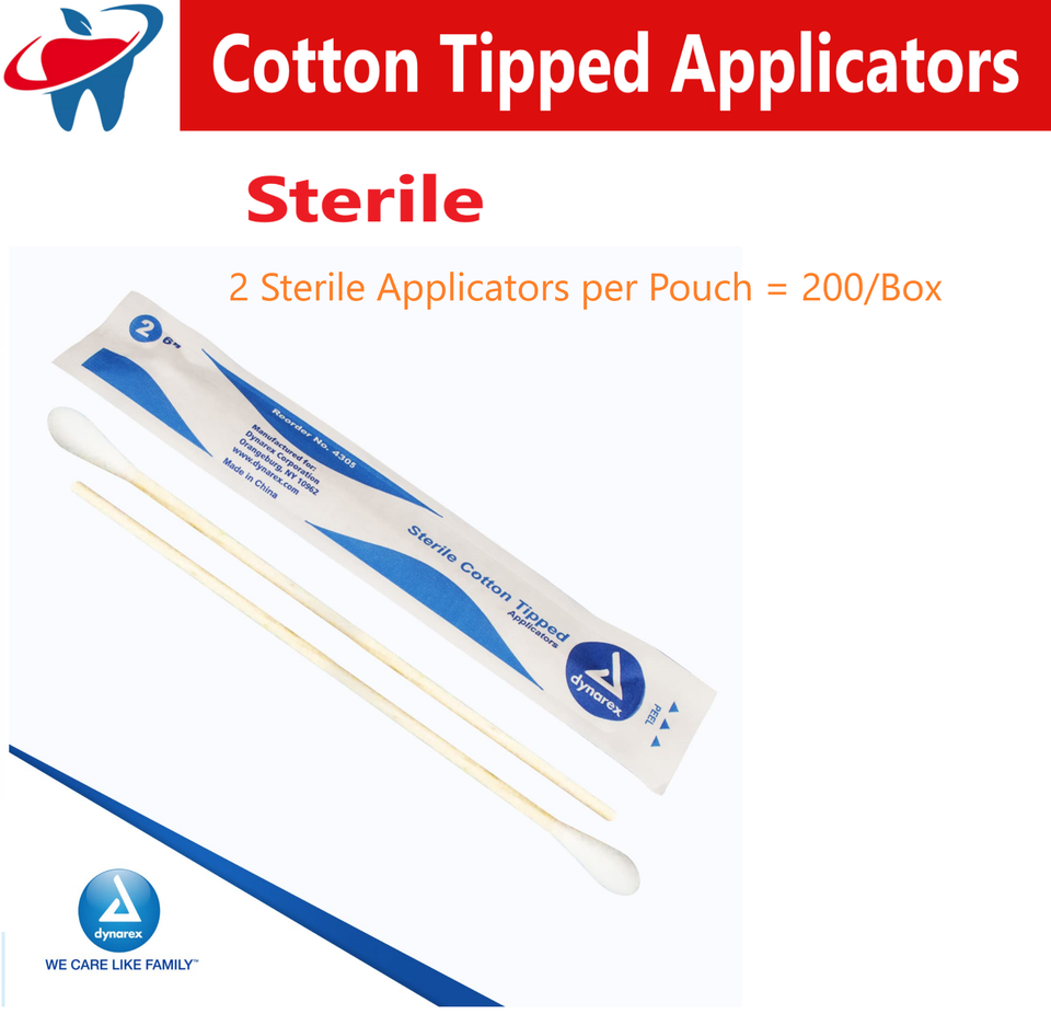100-1000pc Cotton Swabs Q-tips 6" Long Wood Wooden Handle Cleaning ...