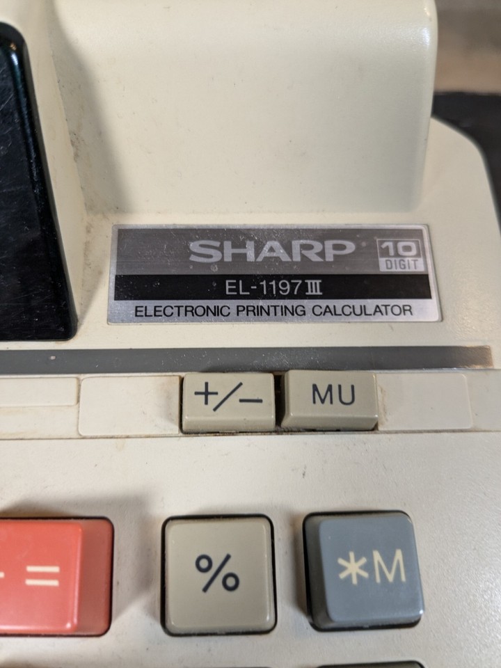 Sharp EL-1197 III Electronic Printing Calculator Tested Works | eBay