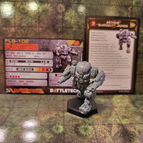 Battletech Miniatures Flashman + Pilot, Mech Cards - Black Remnant | eBay