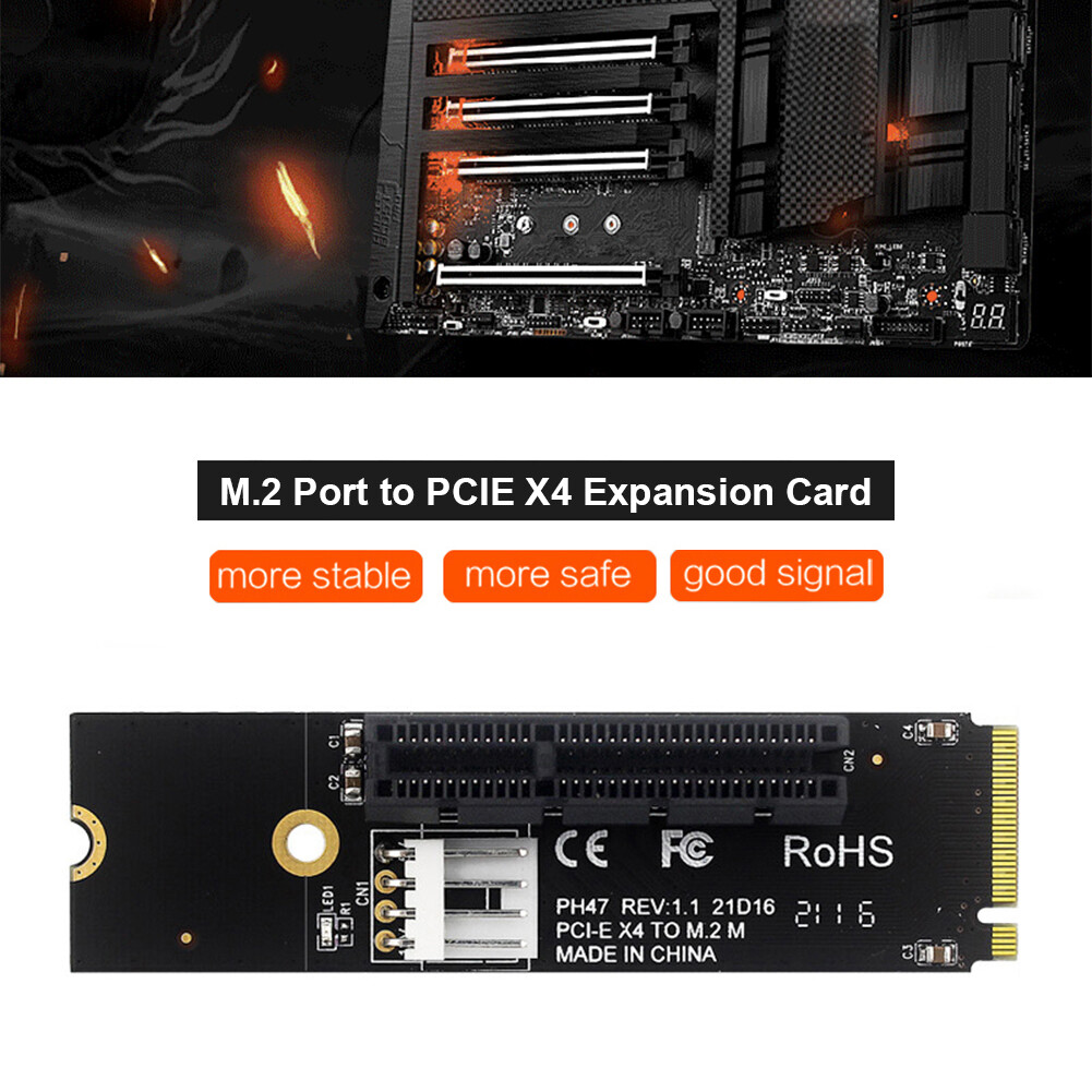 M.2 SSD NGFF to PCI-E X4 Expansion Card PCI-Express X1/X4/X8/X16 Slot ...