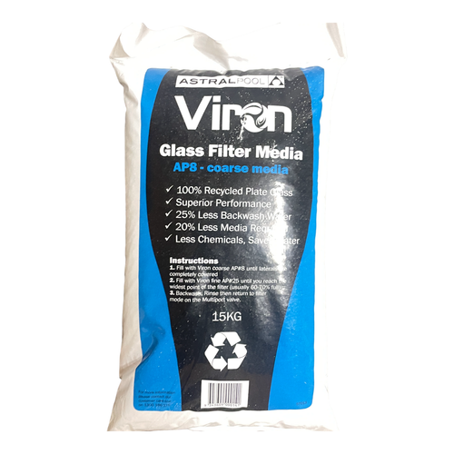 Viron Active Glass Filter Media - 15KG Coarse Grade *Pickup Only ...