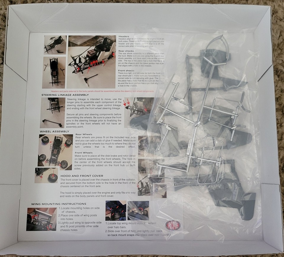 1/18 Scale ACME Diecast Sprint Car Model Kit A1800153 1:18 Grey Primer ...