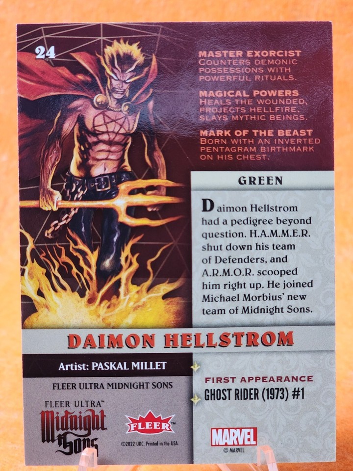 2023 Fleer Ultra Midnight Sons Green Parallel #24 Daimon Hellstrom | eBay