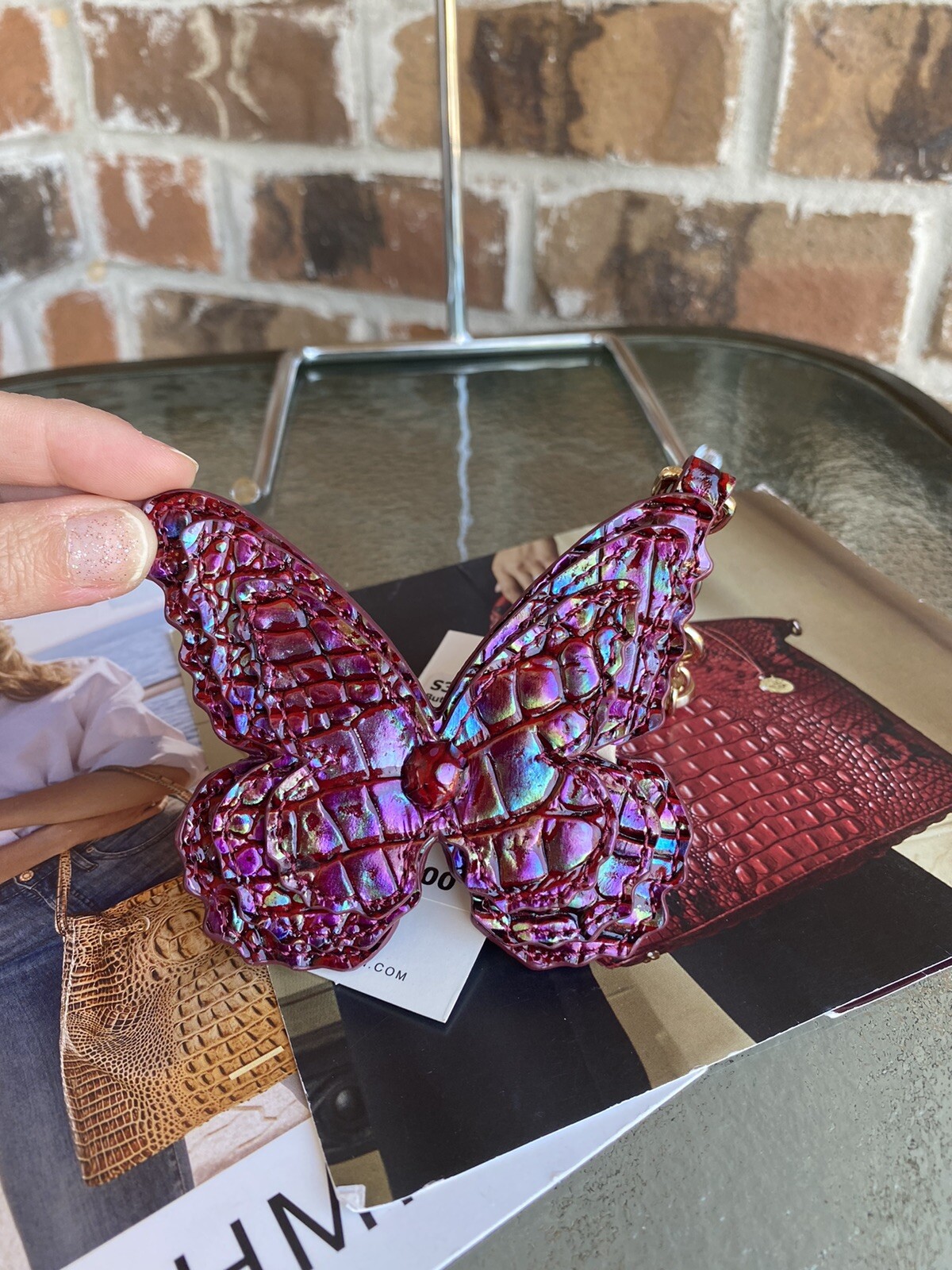 NWT BRAHMIN BUTTERFLY TASSEL SANGRIA MELBOURNE LEATHER | eBay