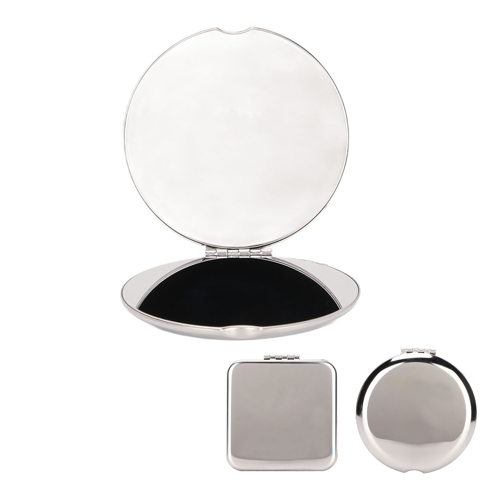 Pocket Mirror Double Sided Foldable Stainless Steel Small Purse Mirror ...