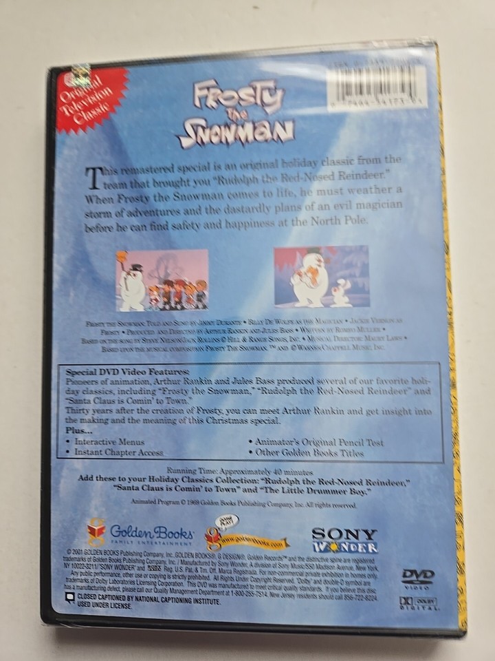 Frosty the Snowman (DVD, 2001) Brand New Factory Sealed 74645417394 | eBay