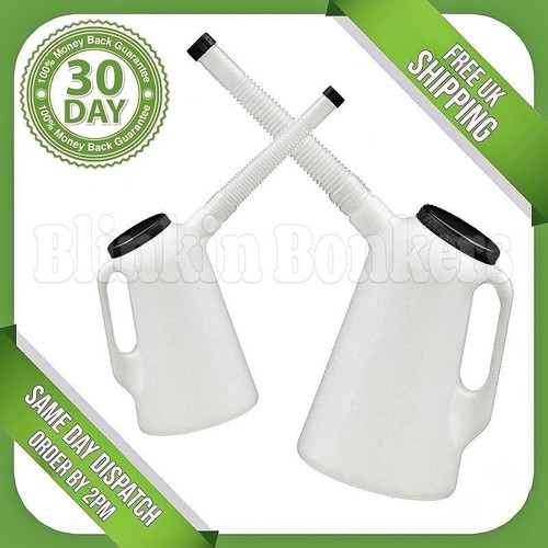 LARGE OIL PETROL DIESEL GARAGE MEASURING JUG CONTAINER WITH LID ...