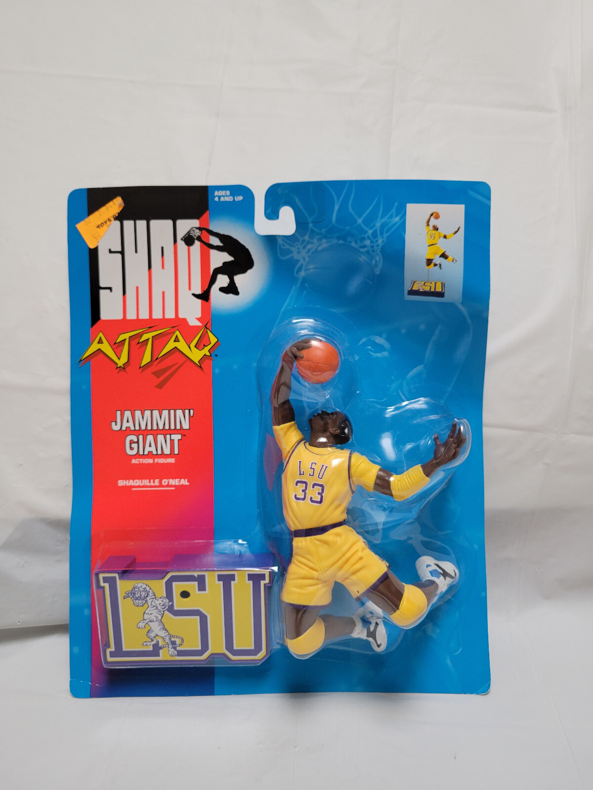 1993 Kenner Shaq Attaq JAMMIN' GIANT Shaquille O'Neal 6" LSU Action ...