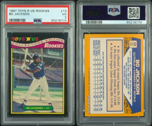 1987 Topps Bo Jackson Rc Toys R Us Rookies Psa 3 (Complete Your ...