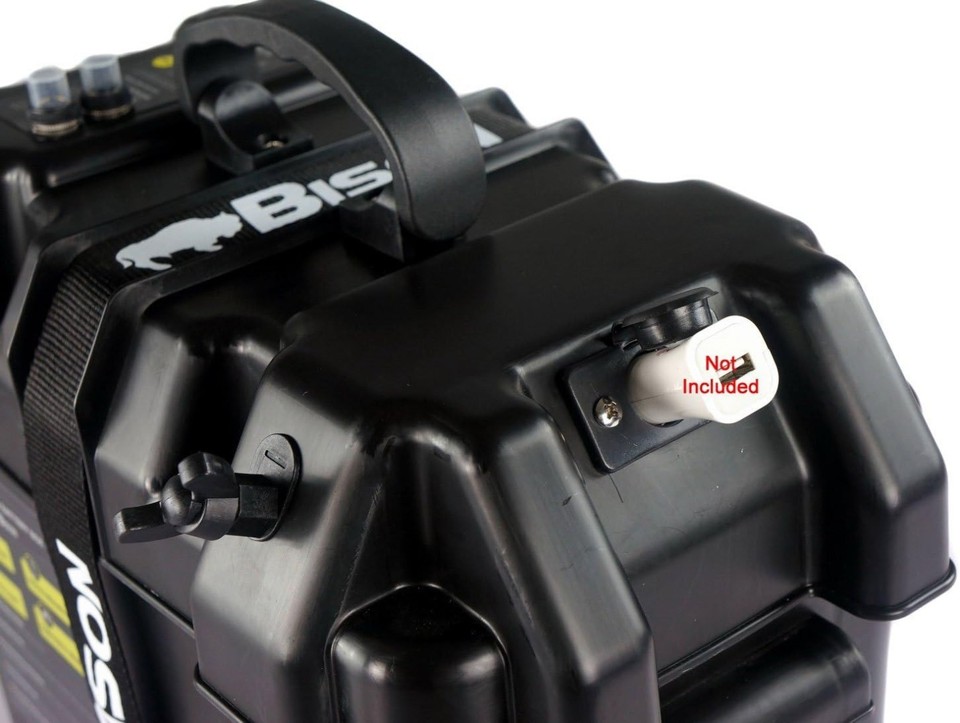 BISON BATTERY BOX CARRIER WITH USB CHARGER, LED METER, Black NEW - S81 ...