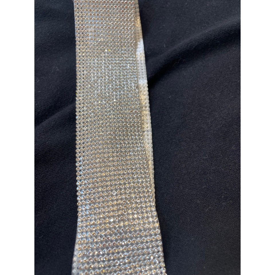 ROTATE Cream Satin Rhinestone Strap Ruffle Dress Mini Party Occasion ...