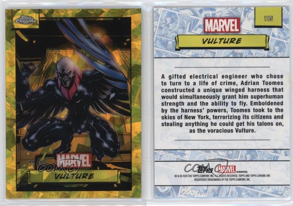 2024 Topps Chrome Marvel Sapphire Edition Yellow 39/75 Vulture #115 0qw3 | eBay