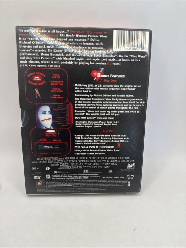 Rocky Horror Picture Show 25th Anniversary DVD With Tim Curry And Susan ...