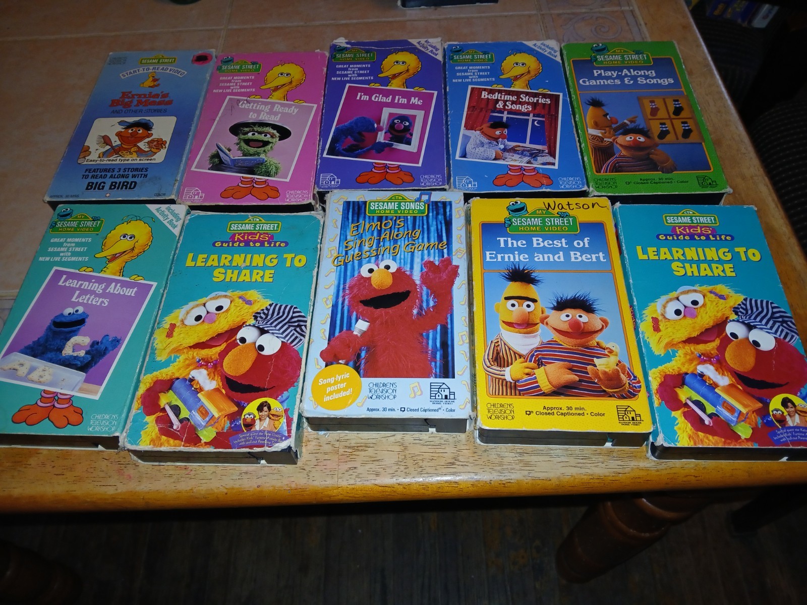Vintage Sesame Street 10 vhs. I'm glad I'm me.Live segments Bedtime ...