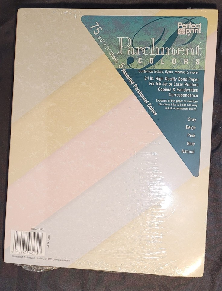 Perfect Print High Quality Bond Paper - Parchment Colors - 8.5 x 11 ...