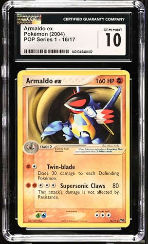 CGC 10 GEM MINT Armaldo ex 2004 POP Series 1 16/17 (Non Holo) Pokemon ...