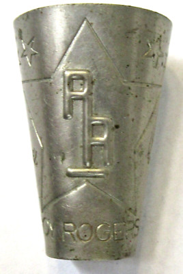 cowboy ROY ROGERS CUFF stamped tin NECKERCHIEF SLIDE TV movies Western ...