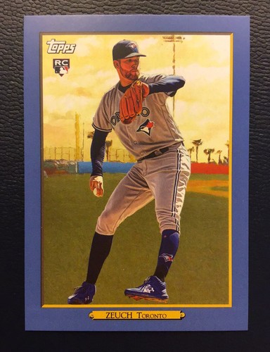 2020 Topps Series 2 TJ Zeuch T.J. Turkey Red Blue Parallel Blue Jays TR ...