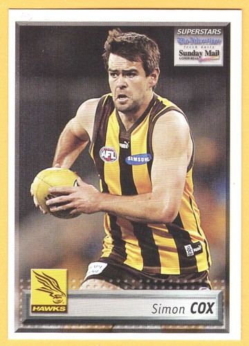2003 AFL SUPERSTARS (ADVERTISER SUNDAY MAIL CARD) - 35 Simon COX (HAWTHORN) | eBay