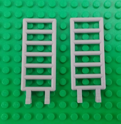 Lego Ladders Large Grey 2x6 w Clips Fence Castles Buildings Farms Sheds ...