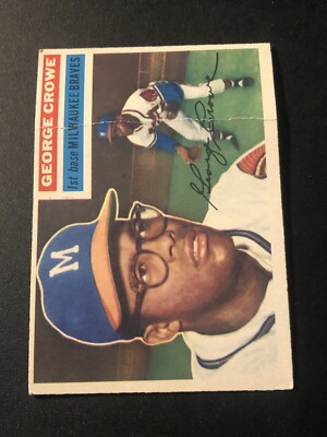 1956 Topps George Crowe #254 VG Crease | eBay