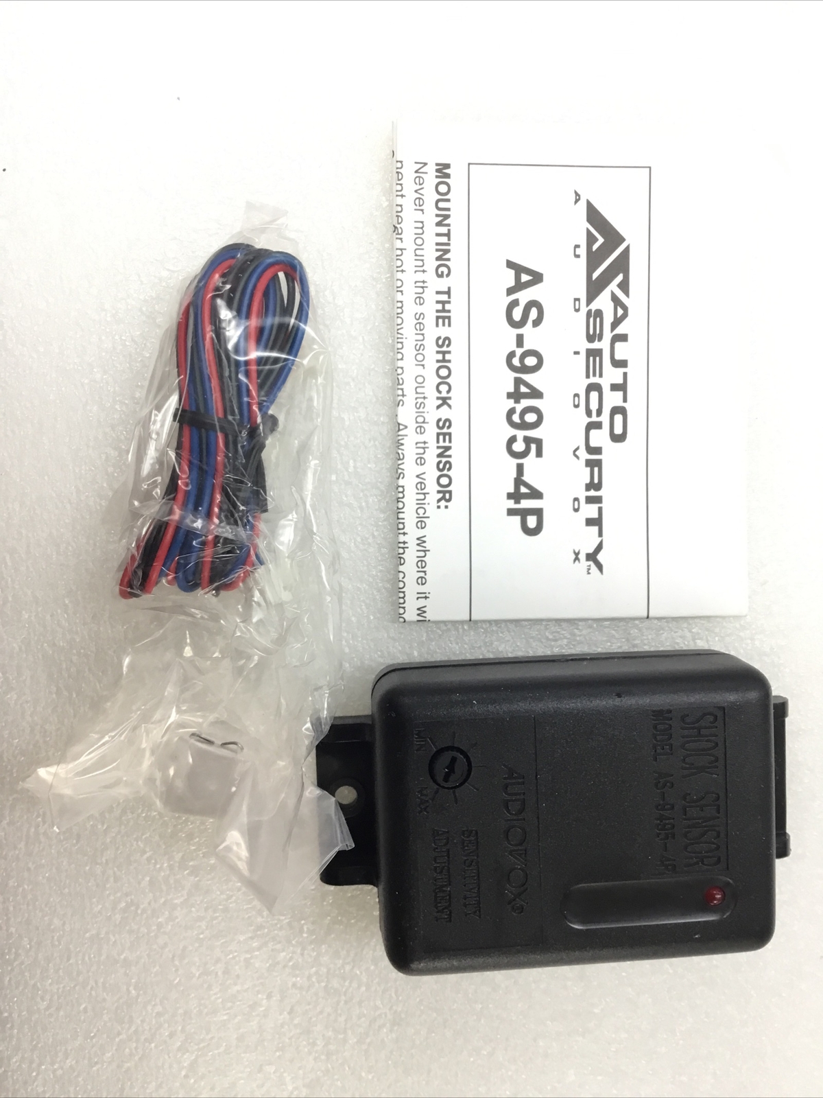 Audiovox As-9495-4p Car Dual Stage Security Shock Sensor Sensitivity ...