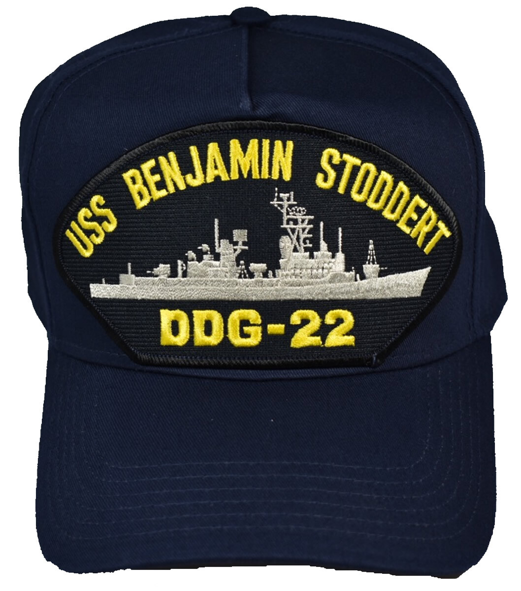 USS BENJAMIN STODDERT DDG-22 HAT - NAVY BLUE - Veteran Owned Business ...