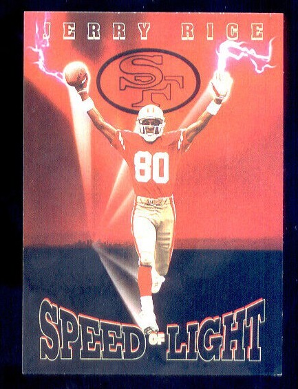1992 Skybox JERRY RICE San Francisco 49ers Speed of Light PrimeTime ...