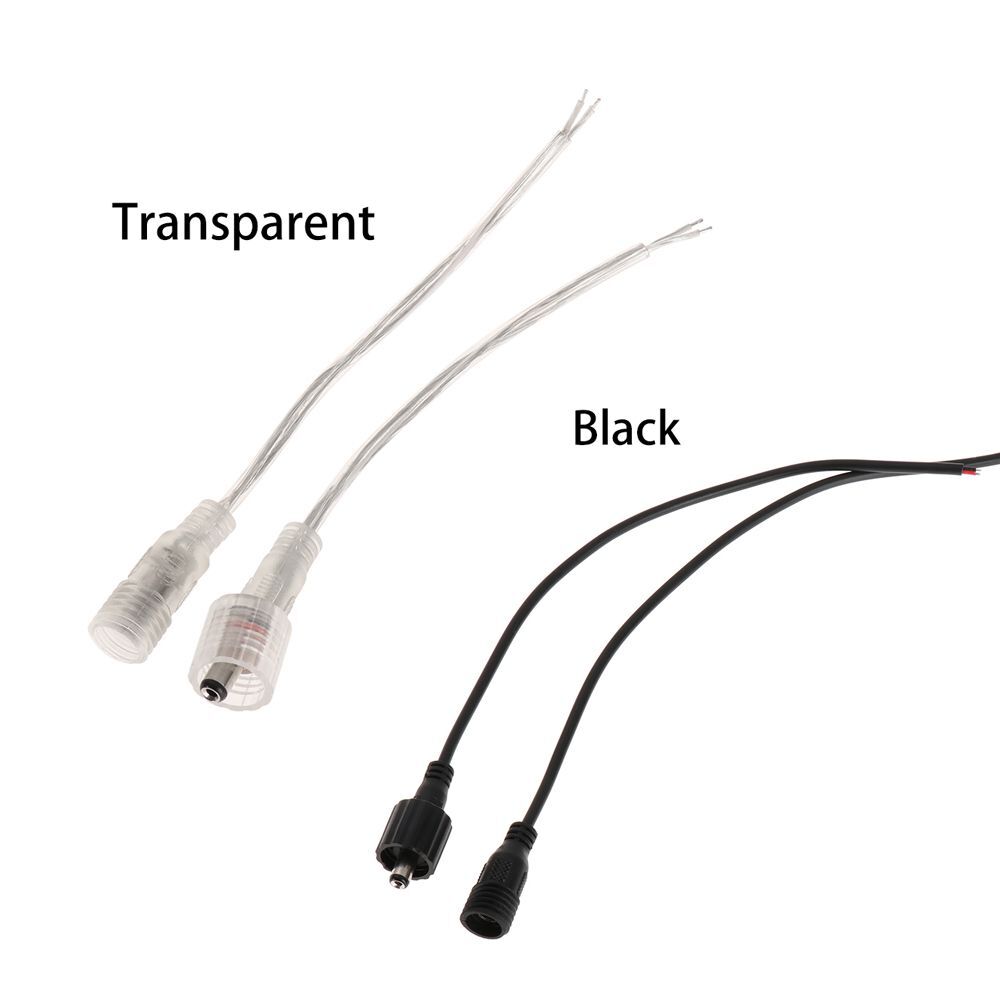 IP68 Waterproof Male and Female Connector 2 Pin Power Wires DC 5.5 x 2 ...