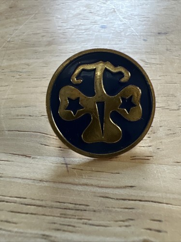 Vintage 1960s Girl Scout Trefoil Lapel Pin Blue & Gold Tone Pinback | eBay