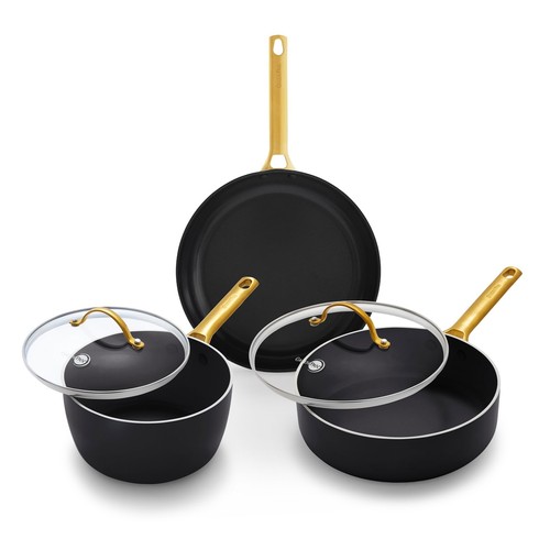 5 Piece Set Cookware Pots and Pans Set, Ceramic Nonstick PFAS-Free ...