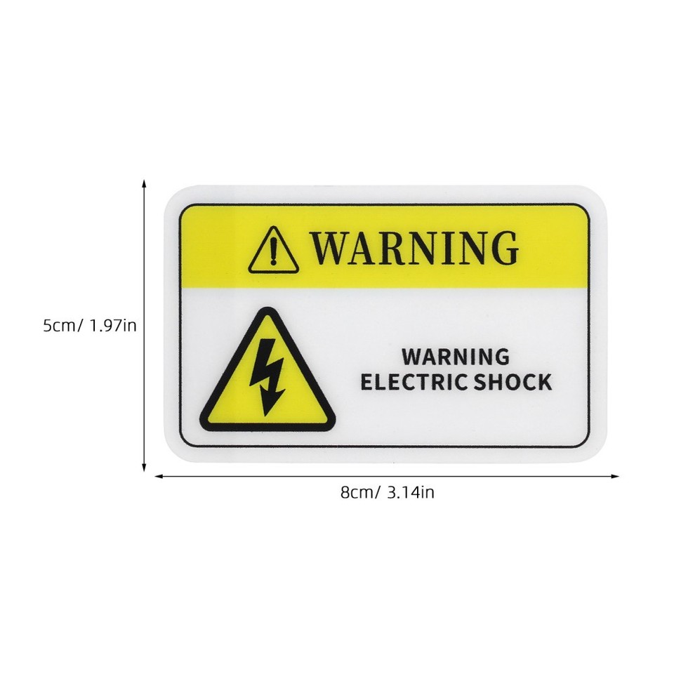 10 Pcs Warning Electric Shocks Decals Slogan Stickers Labels for | eBay ...
