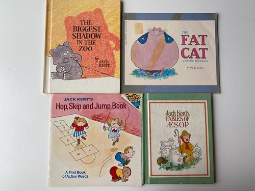 JACK KENT LOT 4~Fables Aesop~Hop Skip Jump~Fat Cat~Biggest Shadow in ...